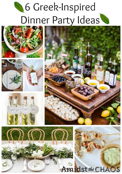 Greek Inspired Dinner Party Ideas - Amidst the Chaos