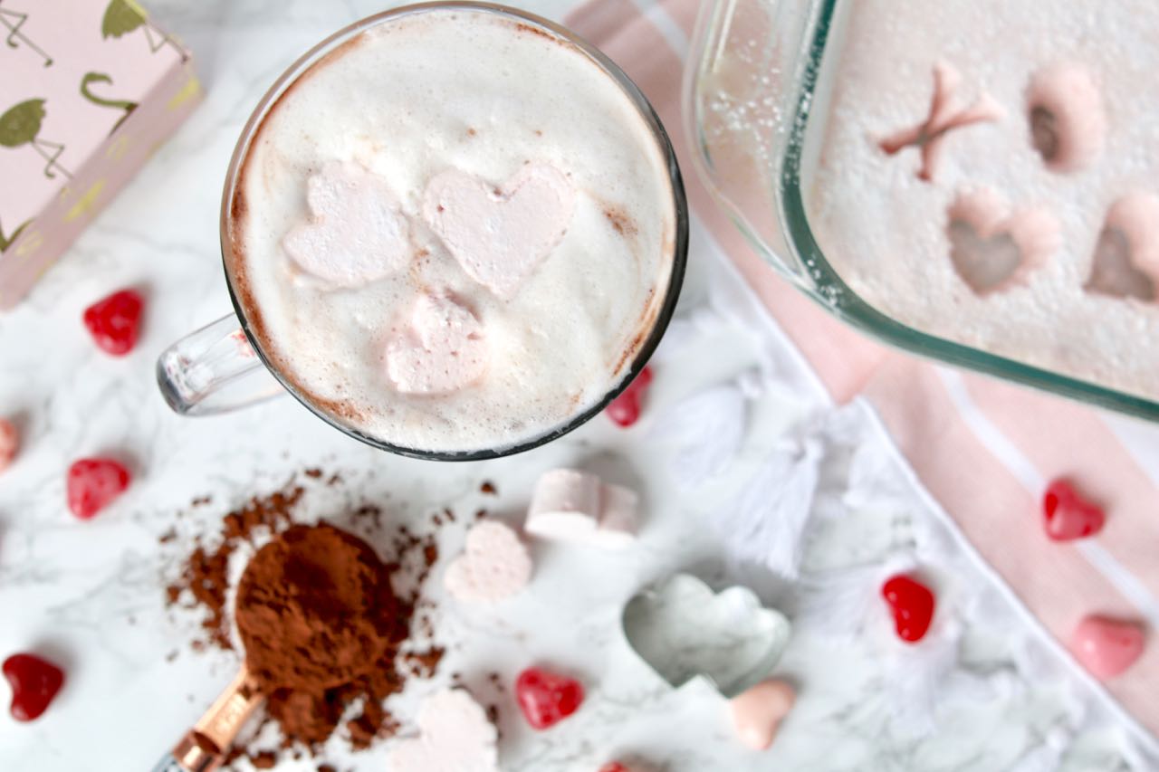 Pink Heart Shaped Marshmallows and Homemade Hot Chocolate - Amidst the ...