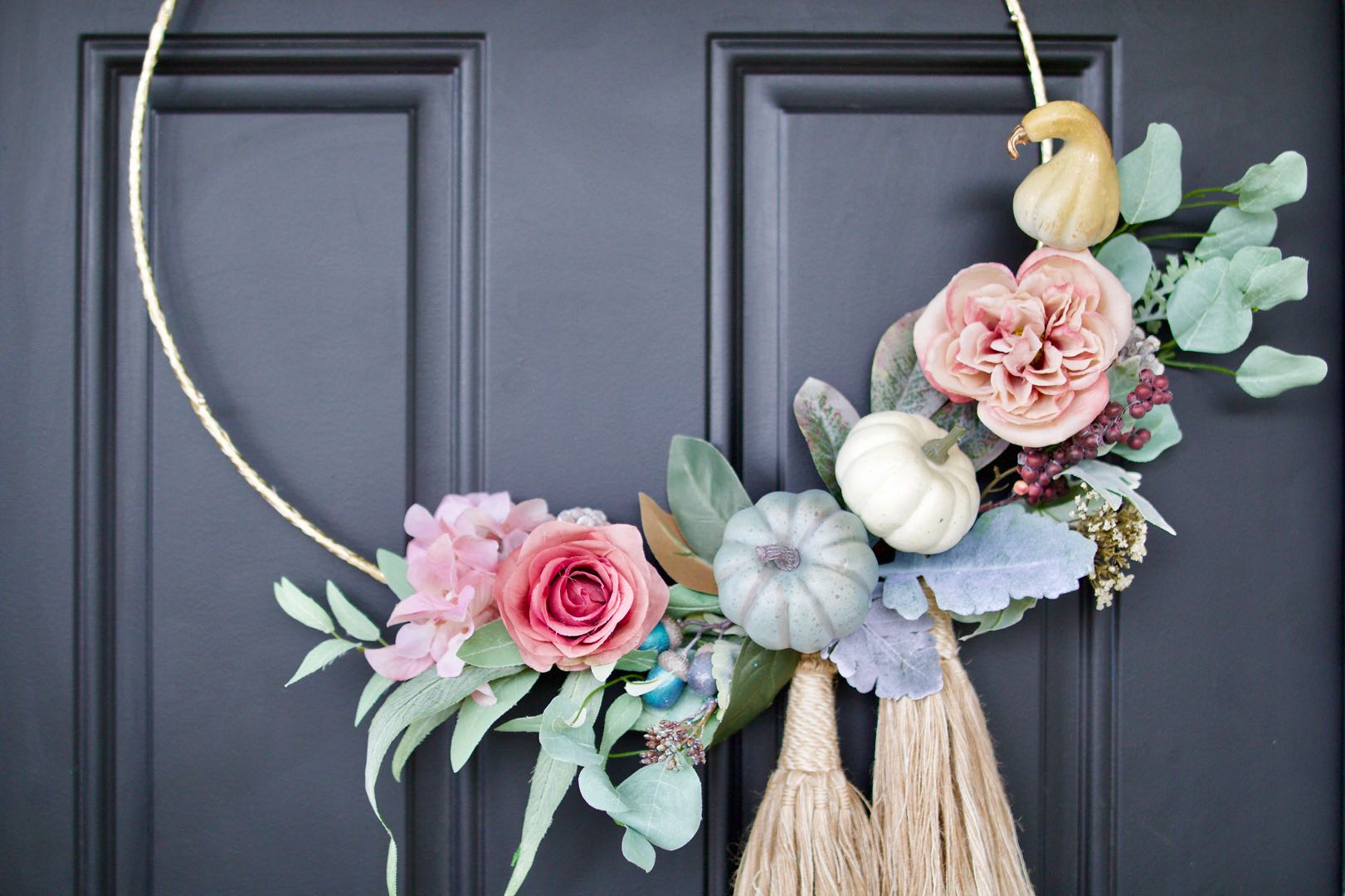 DIY Fall Hoop Wreath - Amidst the Chaos