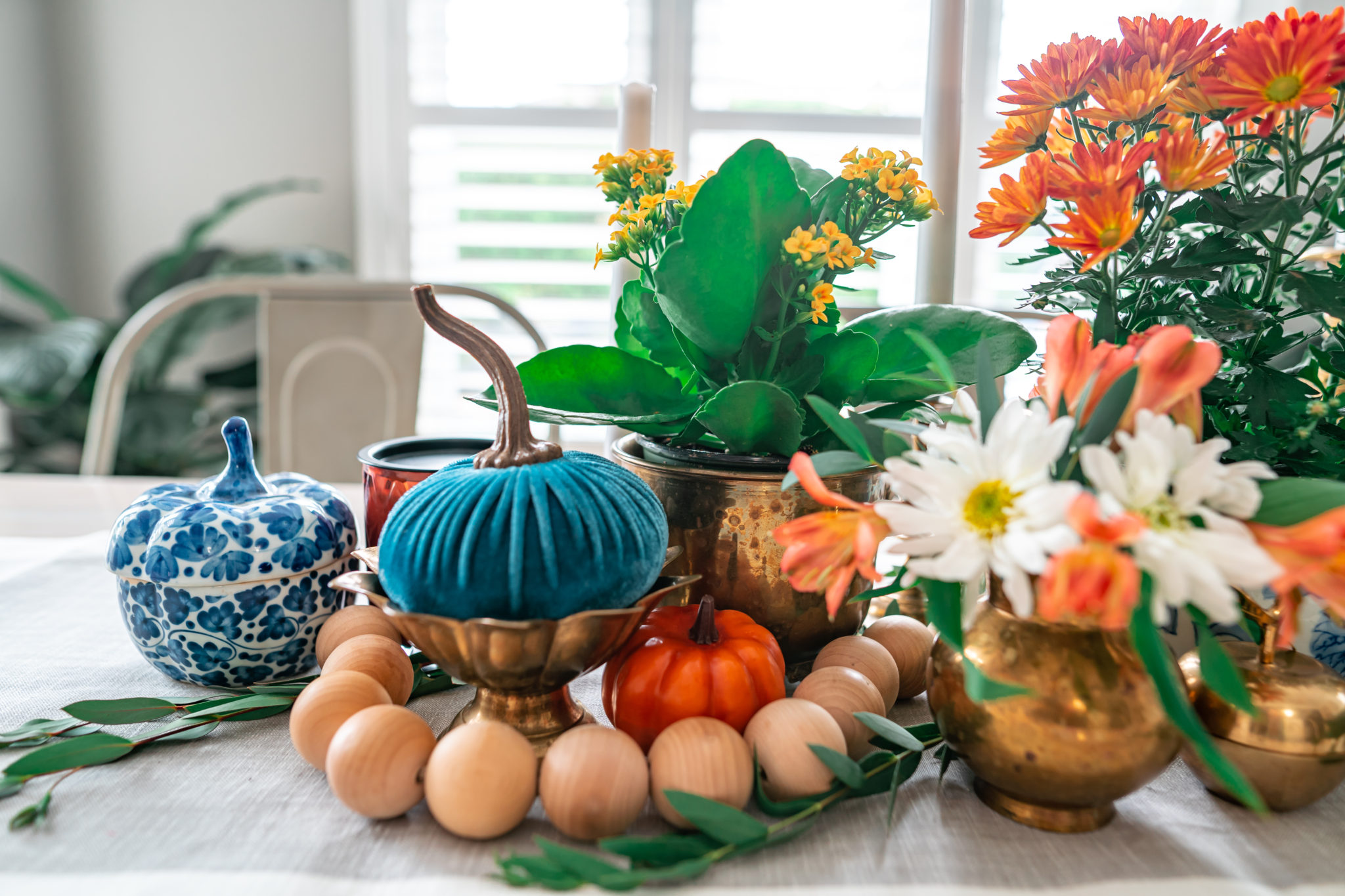 Blue and Orange Fall Home Decor Tour - Amidst the Chaos