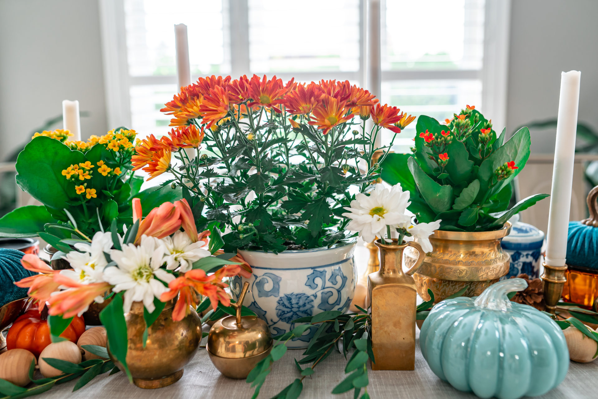 Blue and Orange Fall Home Decor Tour - Amidst the Chaos
