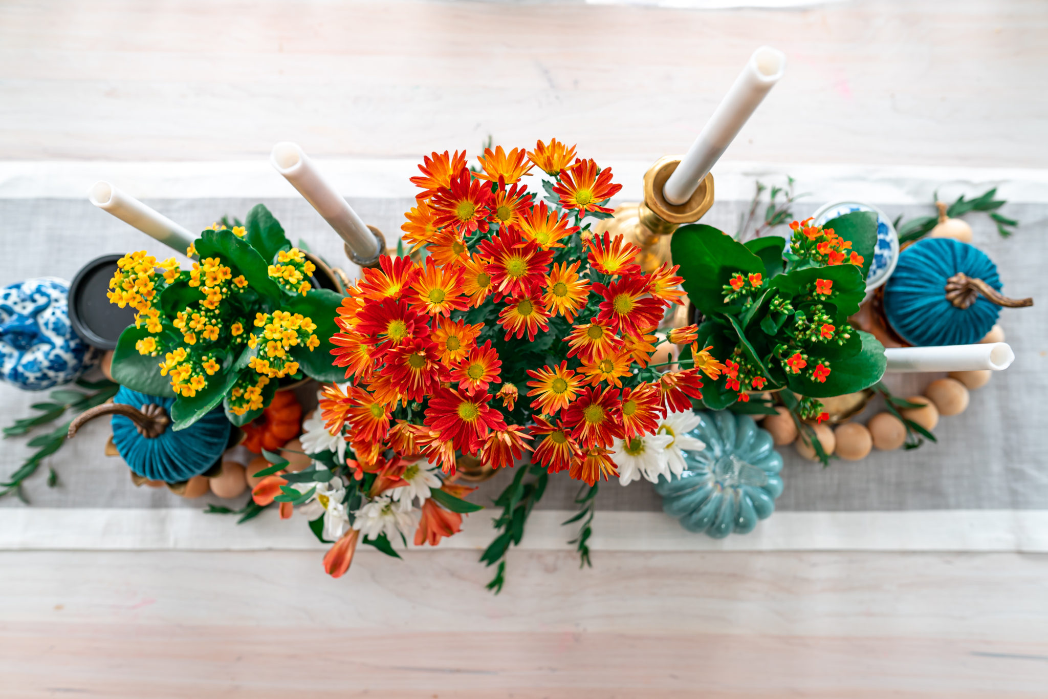 Blue and Orange Fall Home Decor Tour - Amidst the Chaos