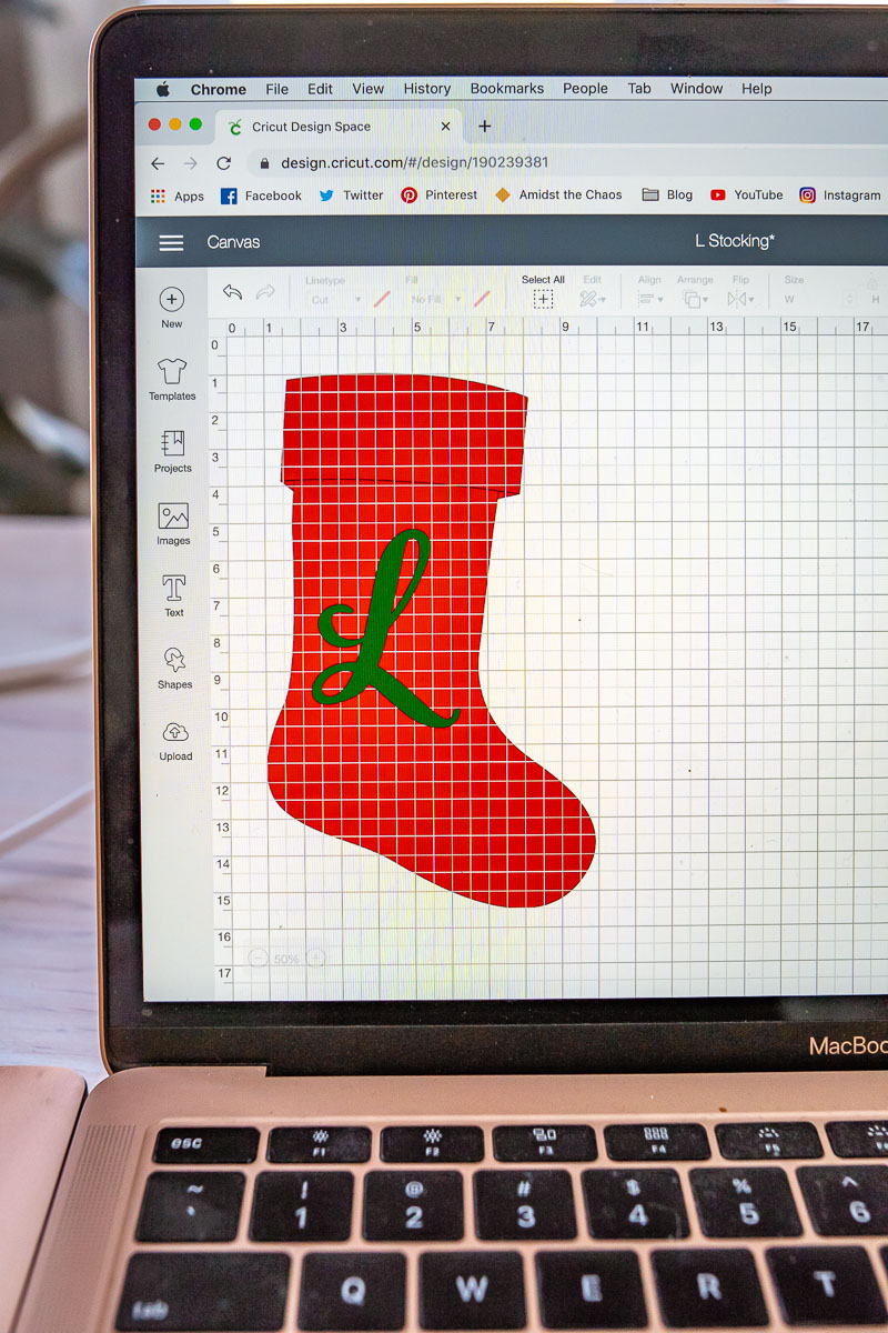 My First Cricut Creation: Monogrammed Christmas Stockings - Amidst the ...